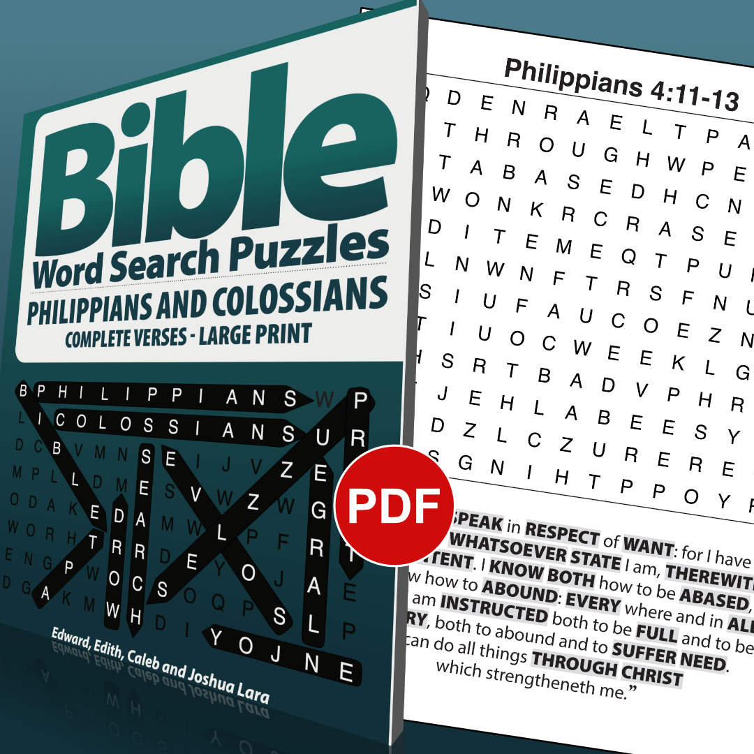 Bible Word Search Puzzles Philippians and Colossians - JCE