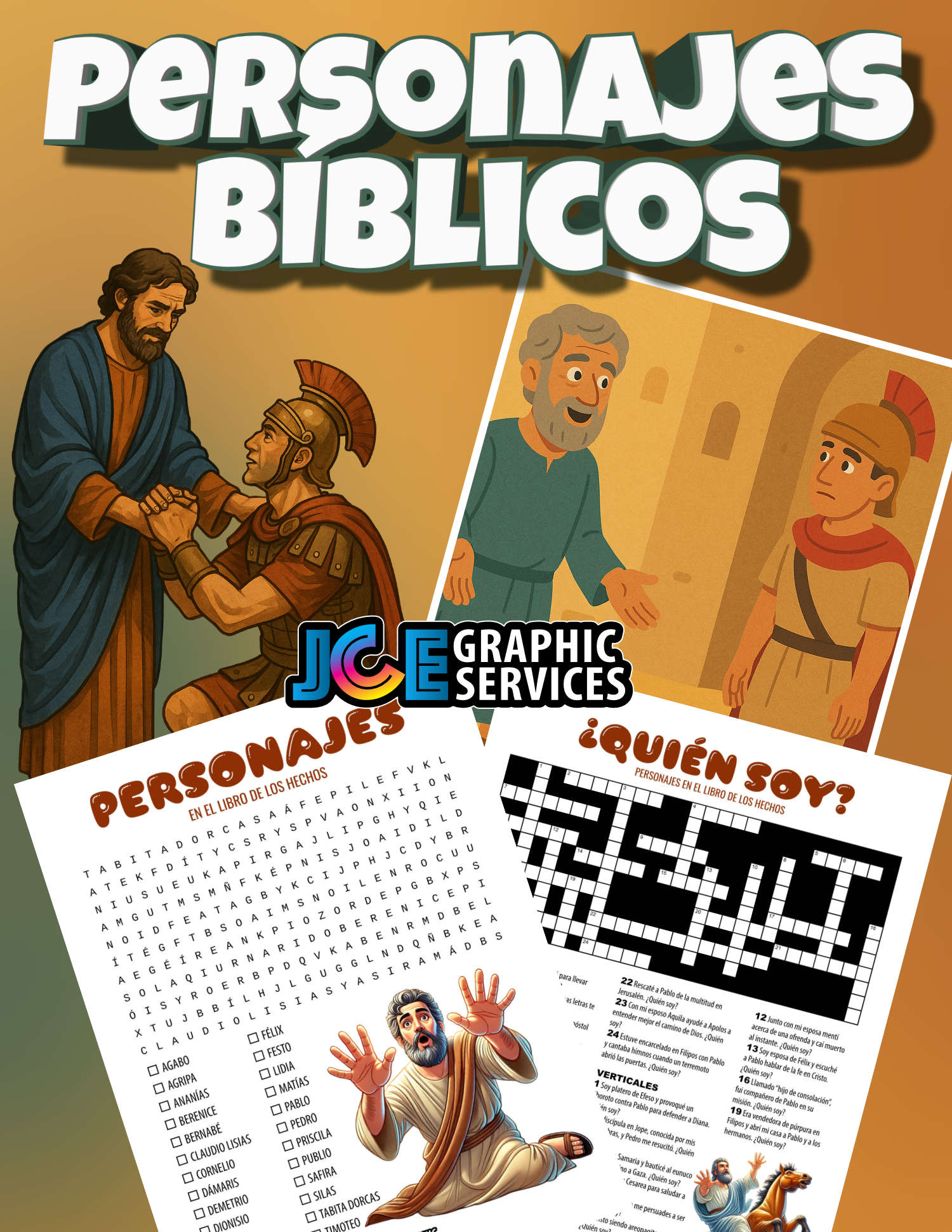 Paquete de Juegos: Personajes Bíblicos en Hechos - JCE Graphic Services